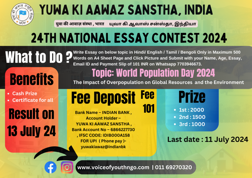 24th National Essay Contest on "World Population Day 2024 ...